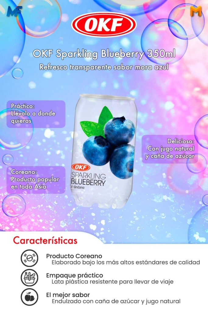 Refresco sabor Mora Azul OKF 350ml – Megazone